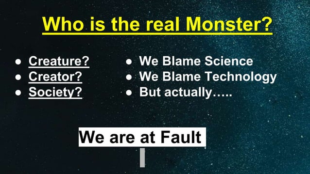 From frankenstein to artificial intelligence | PPT