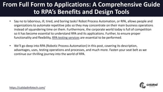 From Full Form to Applications A Comprehensive Guide to RPA’s Benefits ...