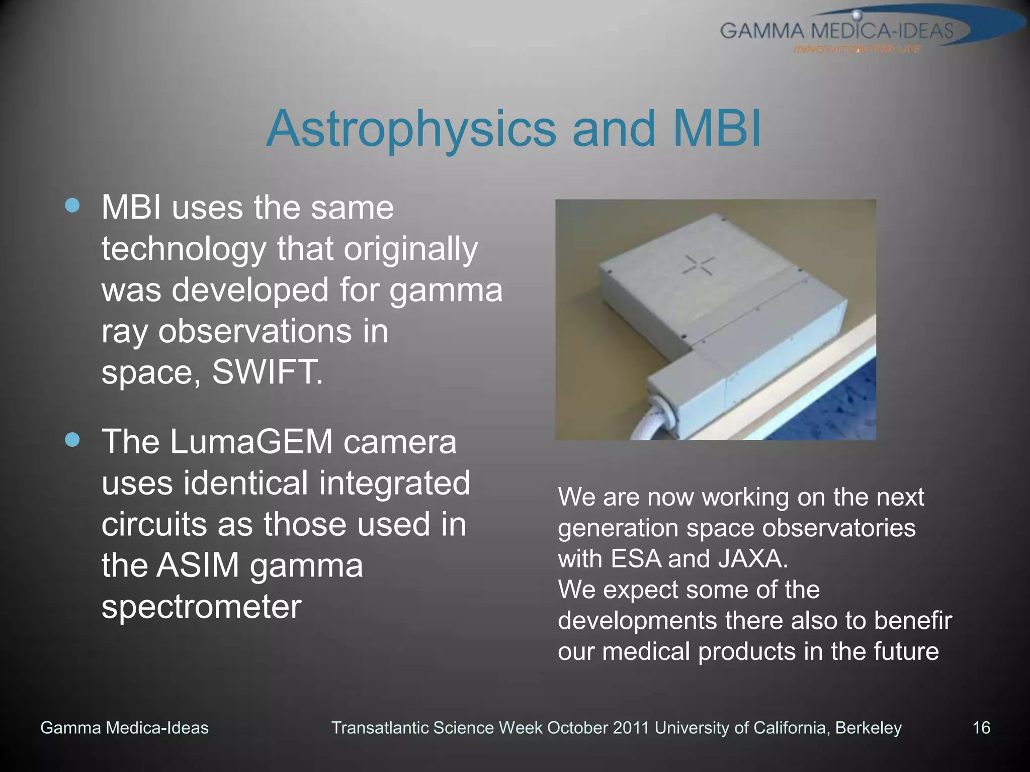 From gamma ray imaging in space to medical diagnostics | PPTX