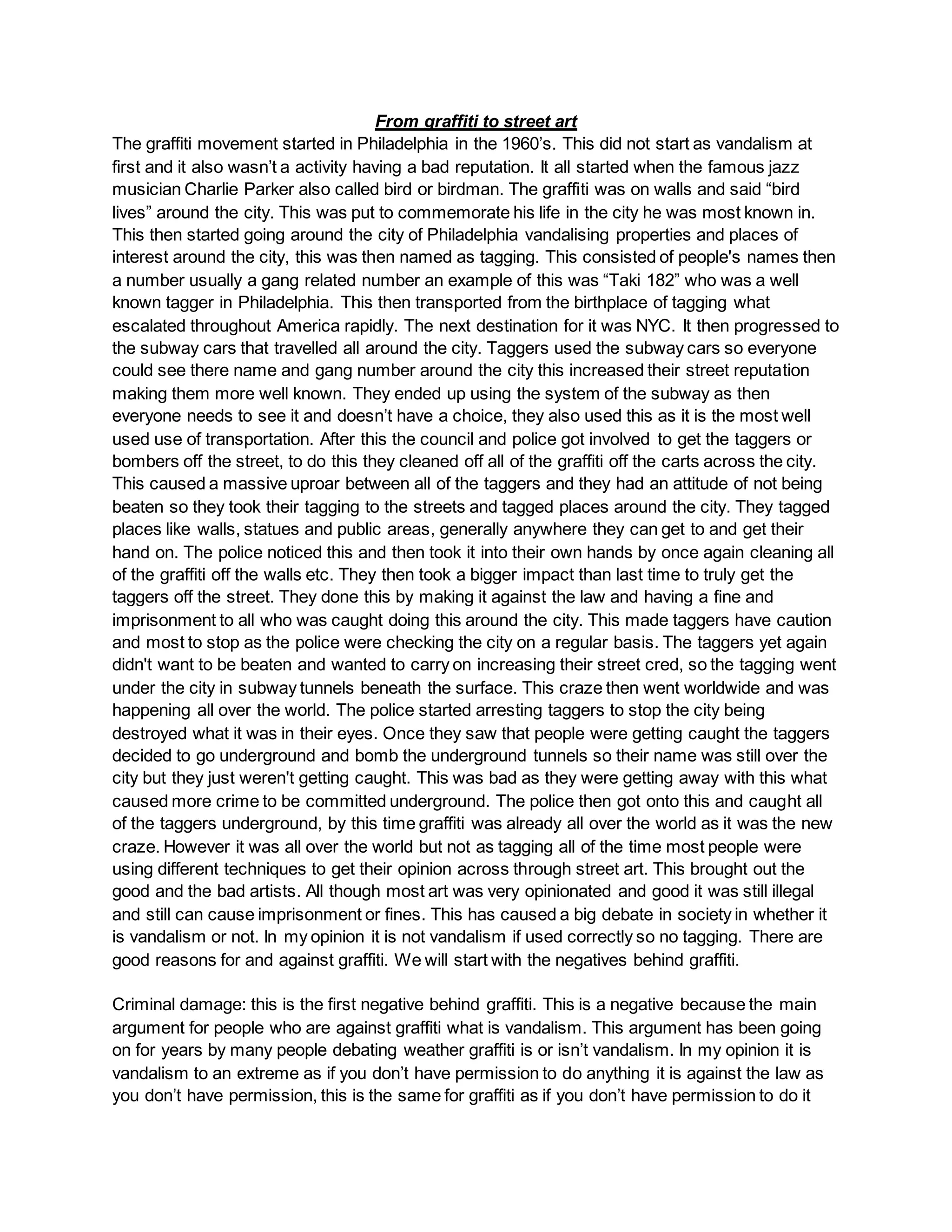 Fromgraffititostreetart 2 | PDF