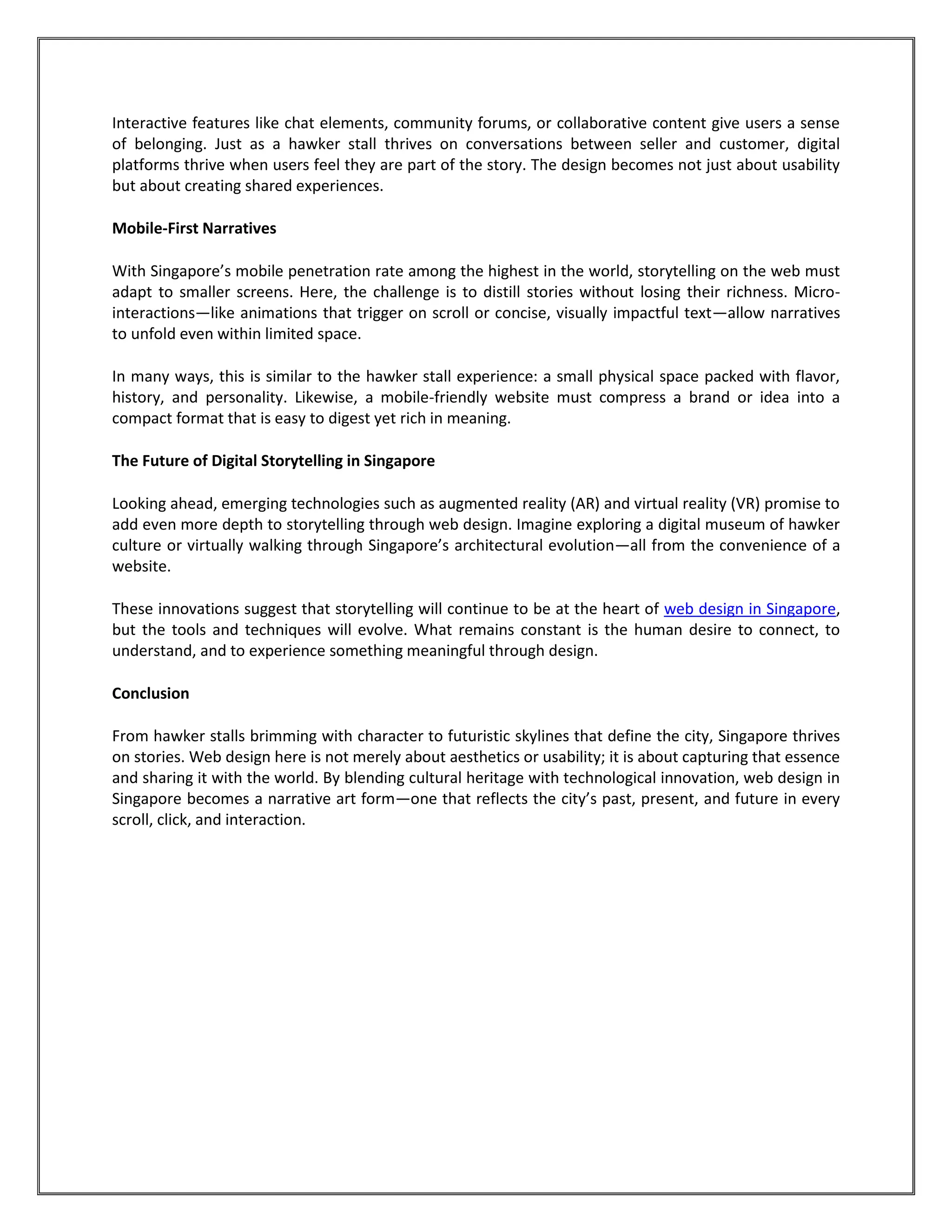 From Hawker Stalls to High-Tech: Storytelling Through Web Design in ...