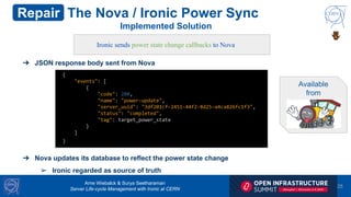From hire to retire! server life cycle management with ironic at cern ...