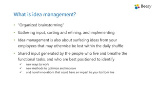 From Ideas to Innovation: Formalizing Idea Management in SharePoint | PPTX