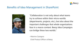 From Ideas to Innovation: Formalizing Idea Management in SharePoint | PPTX