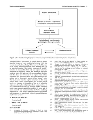 From inclusion to creativity through haptic drawing | PDF