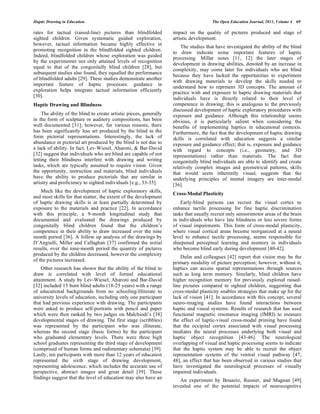 From inclusion to creativity through haptic drawing | PDF