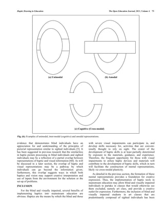 From inclusion to creativity through haptic drawing | PDF