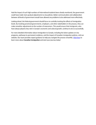 From International Students to Permanent Residents Canada’s Immigration ...