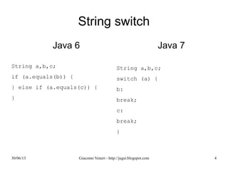 From Java 6 to Java 7 reference | PPT
