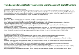 From Ledgers to LendStack_ Transforming Microfinance with Digital ...