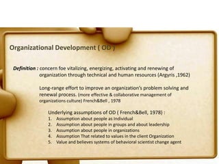 From lewin model to organizational development | PPTX
