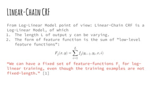 From logistic regression to linear chain CRF | PPT