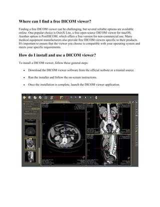 From Medical Students to Experts How a Free DICOM Viewer Can ...