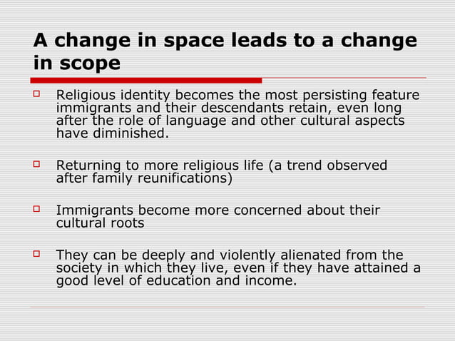 From Migration to Integration; Role of Religion and Culture | PPT