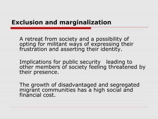 From Migration to Integration; Role of Religion and Culture | PPT