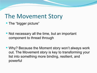 From Moment To Movement And Beyond | PPT