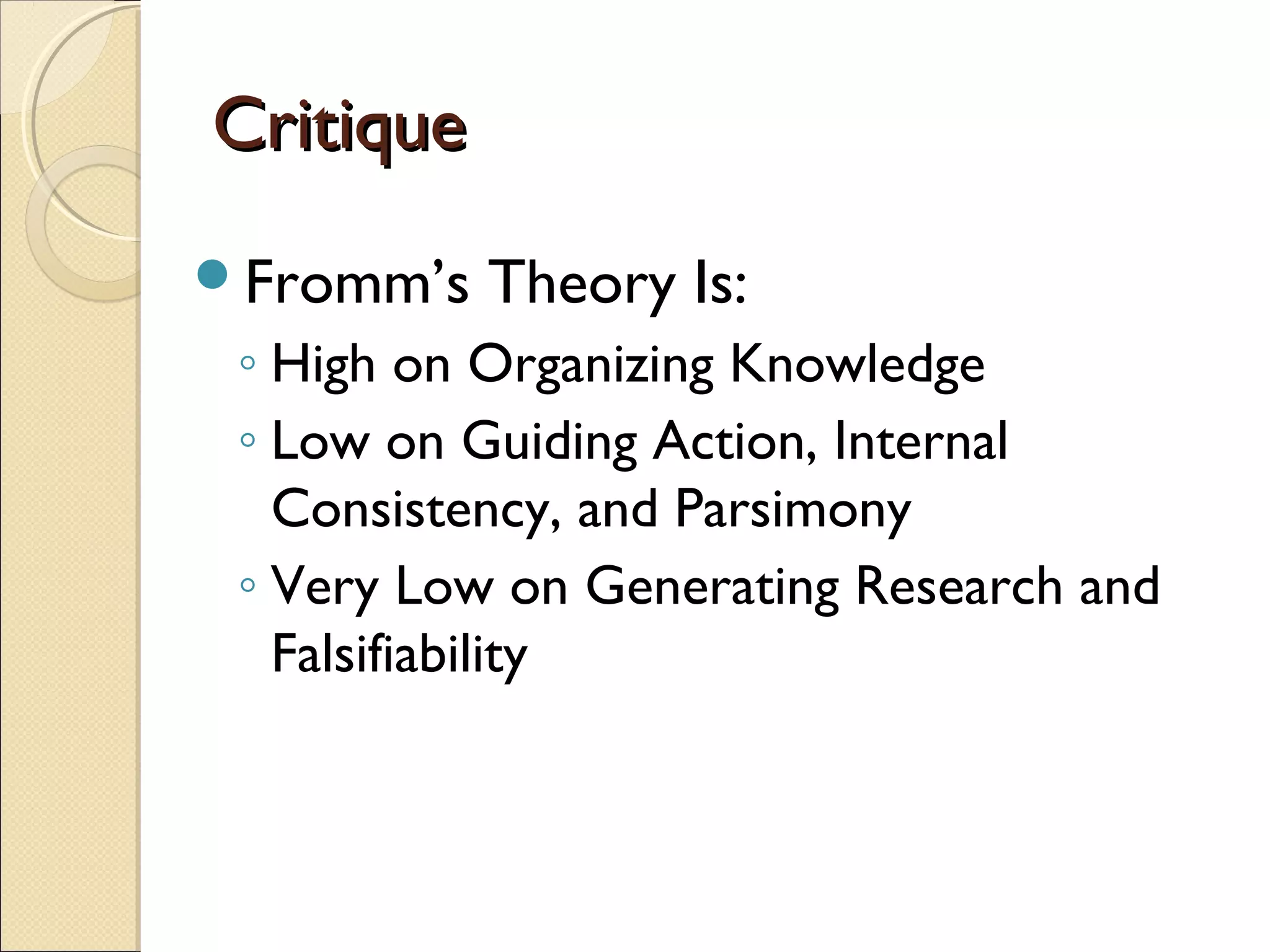Fromm's humanistic psychoanalysis | PPT