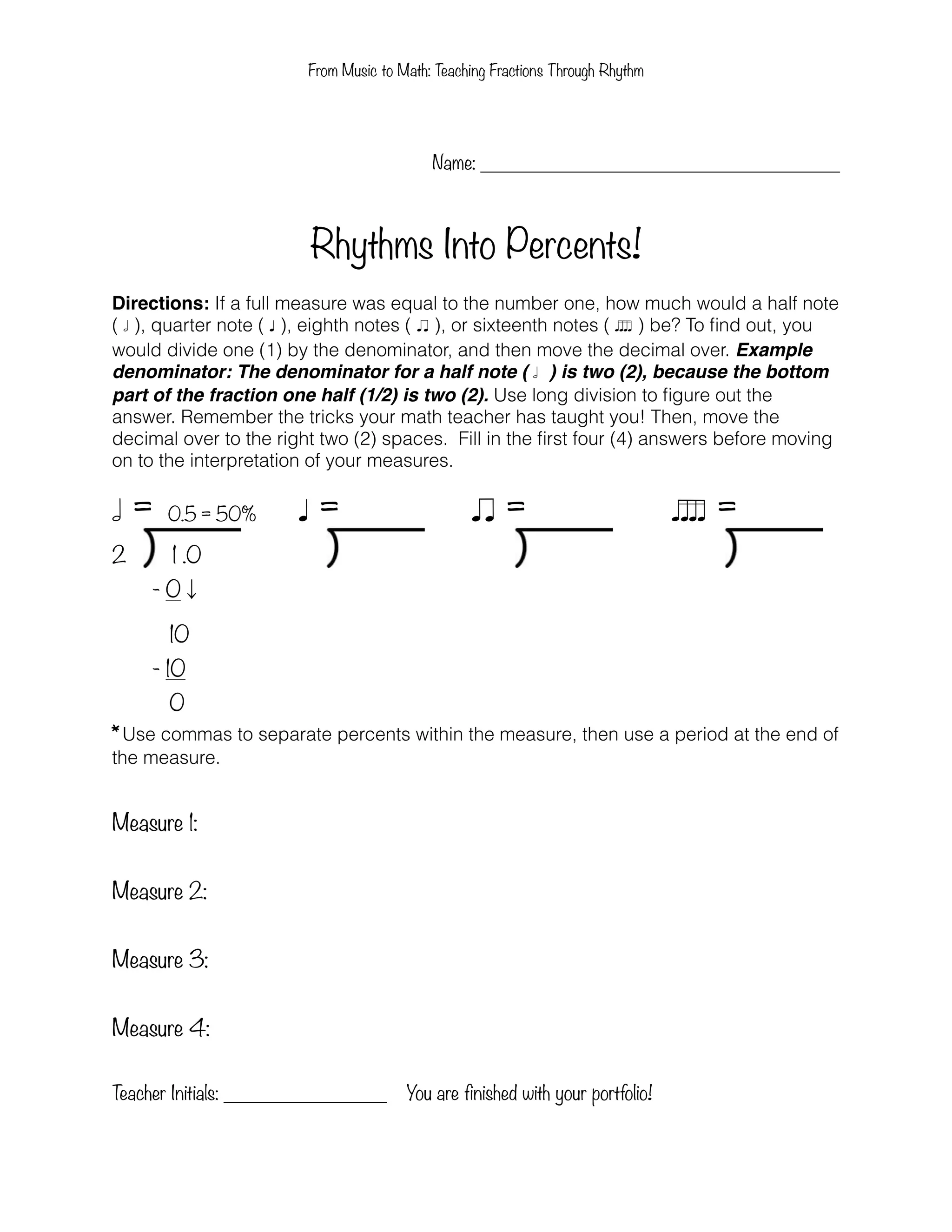 From music to math teaching fractions through rhythm to fourth graders ...