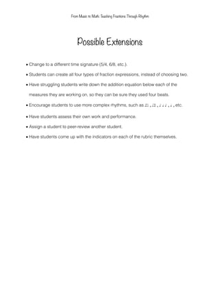 From music to math teaching fractions through rhythm to fourth graders ...