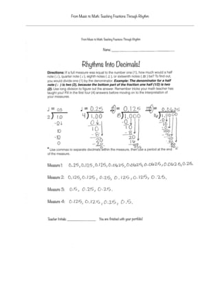 From music to math teaching fractions through rhythm to fourth graders ...
