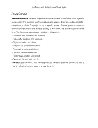 From music to math teaching fractions through rhythm to fourth graders ...