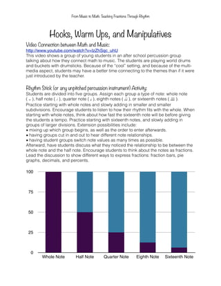 From music to math teaching fractions through rhythm to fourth graders ...
