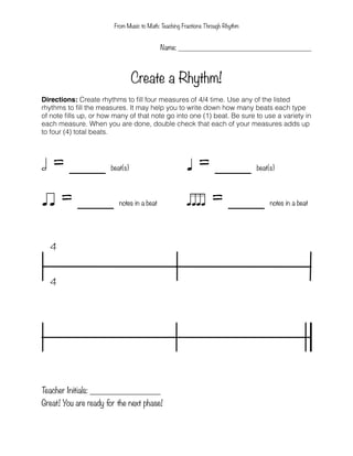 From music to math teaching fractions through rhythm to fourth graders ...