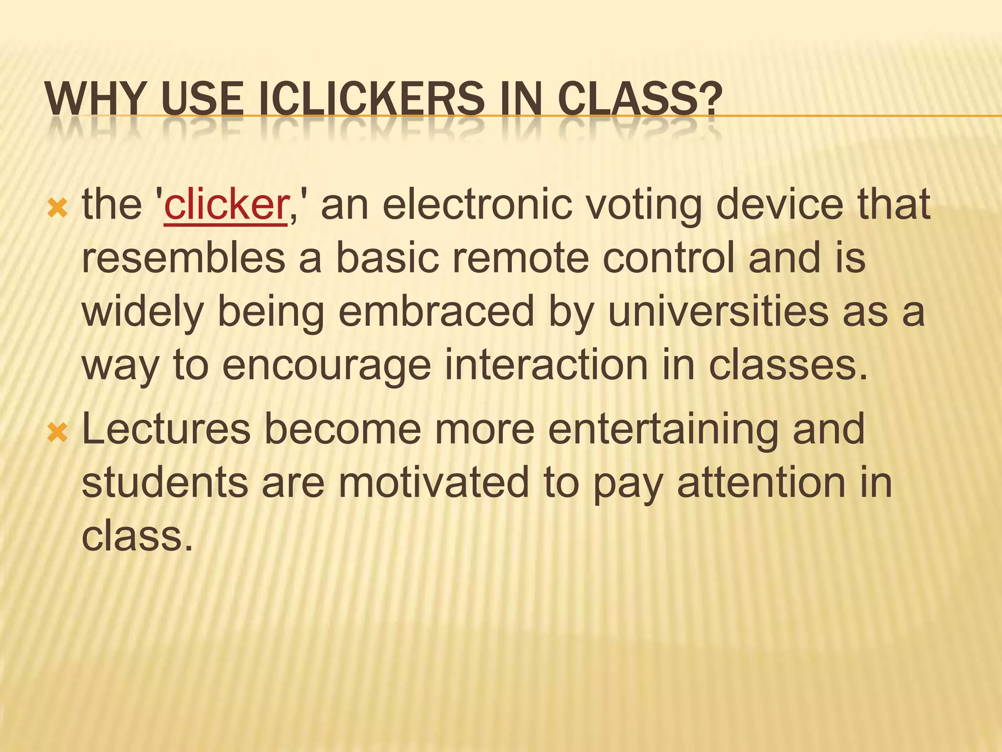 From passive to active learning iclickers | PPT