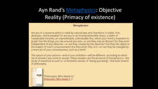 From plato cave to aristotle and ayn rand | PPT