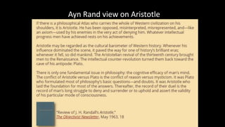 From plato cave to aristotle and ayn rand | PPT