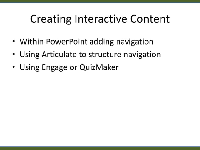 From PowerPoint to online multimedia resources with Articulate | PPT