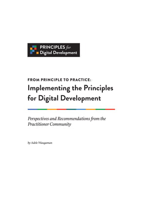 Implementing the Principles for Digital Development | PDF