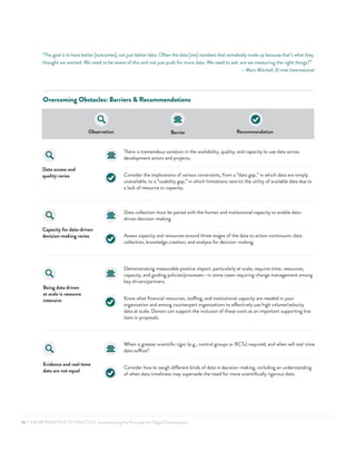 Implementing the Principles for Digital Development | PDF