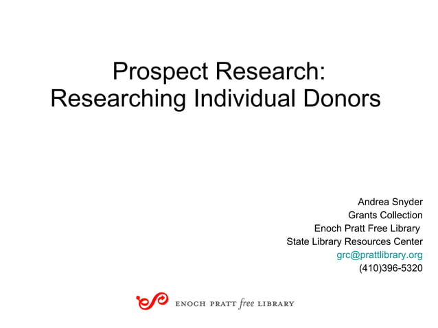 Prospect Research | PPT