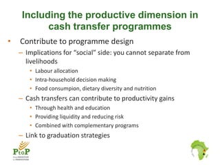From protection to production: the impact of cash transfer programs on ...