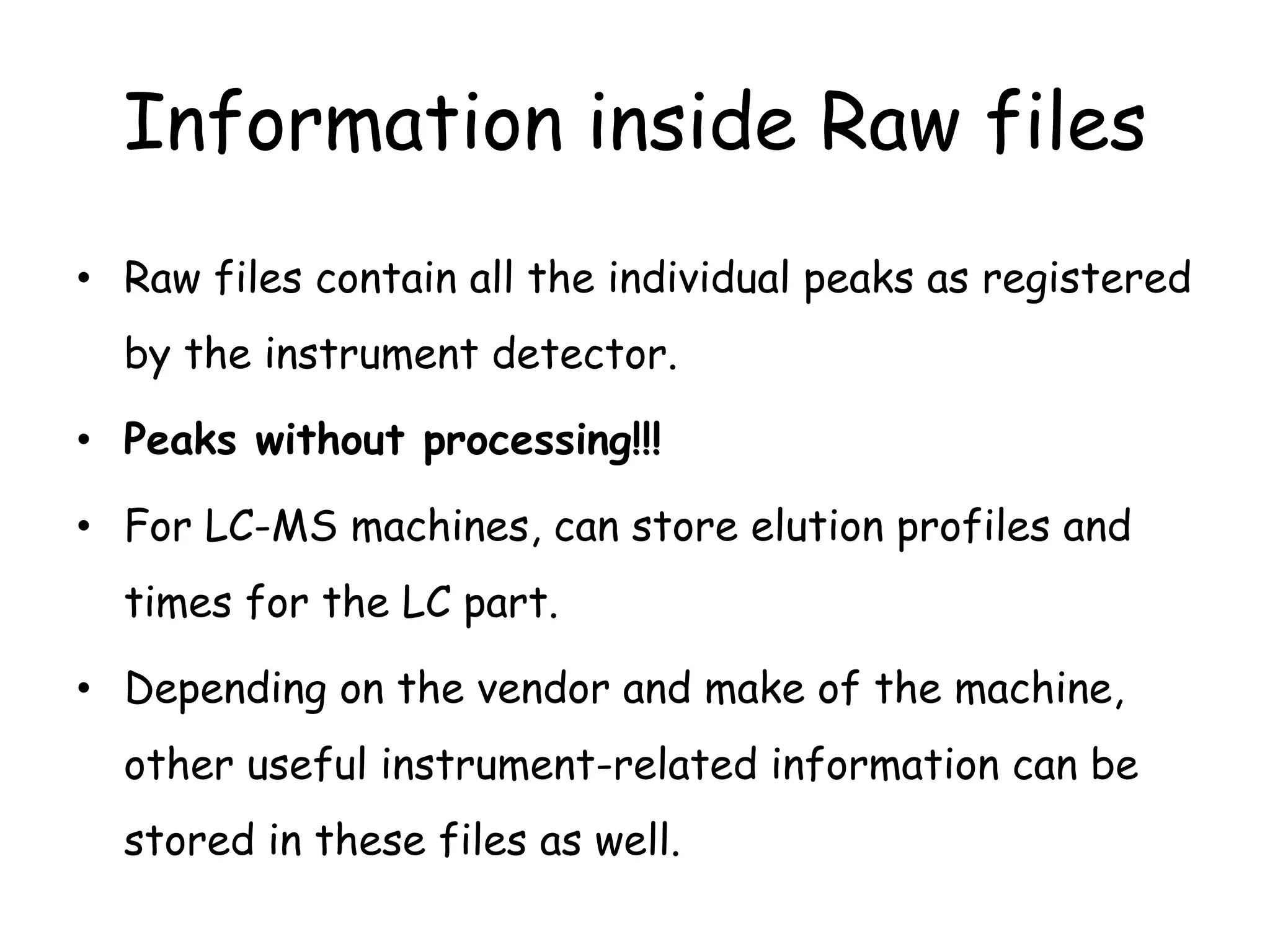Standarization in Proteomics: From raw data to metadata files | PDF