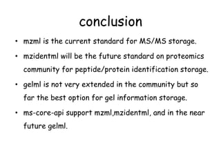 Standarization in Proteomics: From raw data to metadata files | PDF
