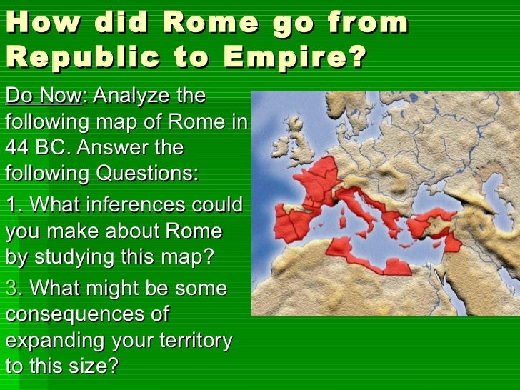 From republic to empire lesson ppt