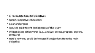 From Research question to the main objective.pptx | Free download