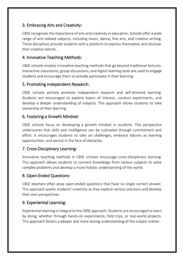 From Rote to Real Understanding Transforming Education in CBSE Schools ...