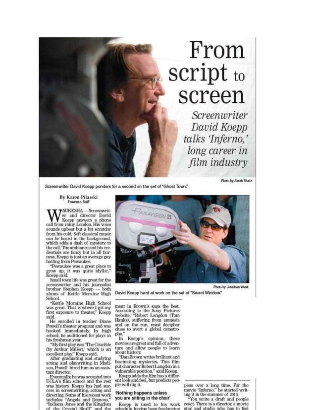 From script to screen david koepp | PDF