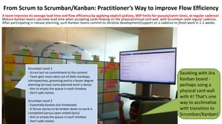 From Scrum to ScrumBan or Kanban- Process Evaluator Workshop using ...