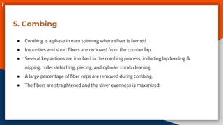 From Sliver to Yarn: The Complete Spinning Process | PPTX