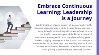 From Solo Entrepreneur to Team Leader Scaling Your Leadership Skills By ...