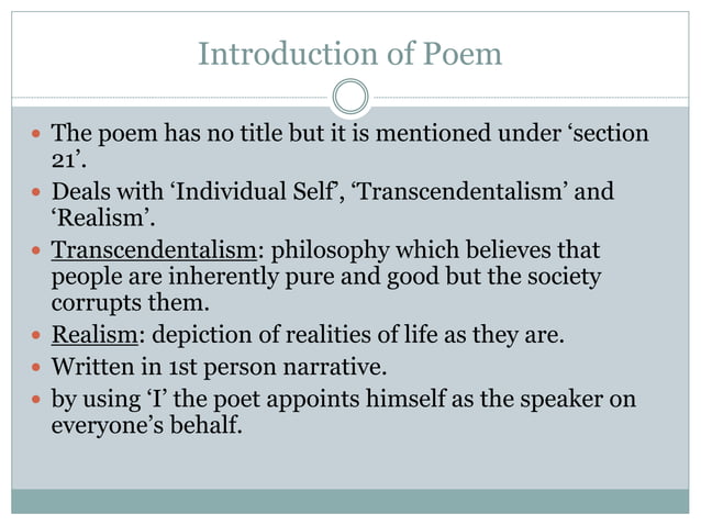 From Songs of Myself.pptx