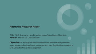 From Spam to Ham_ SMS Detection via Naïve Bayes.pptx