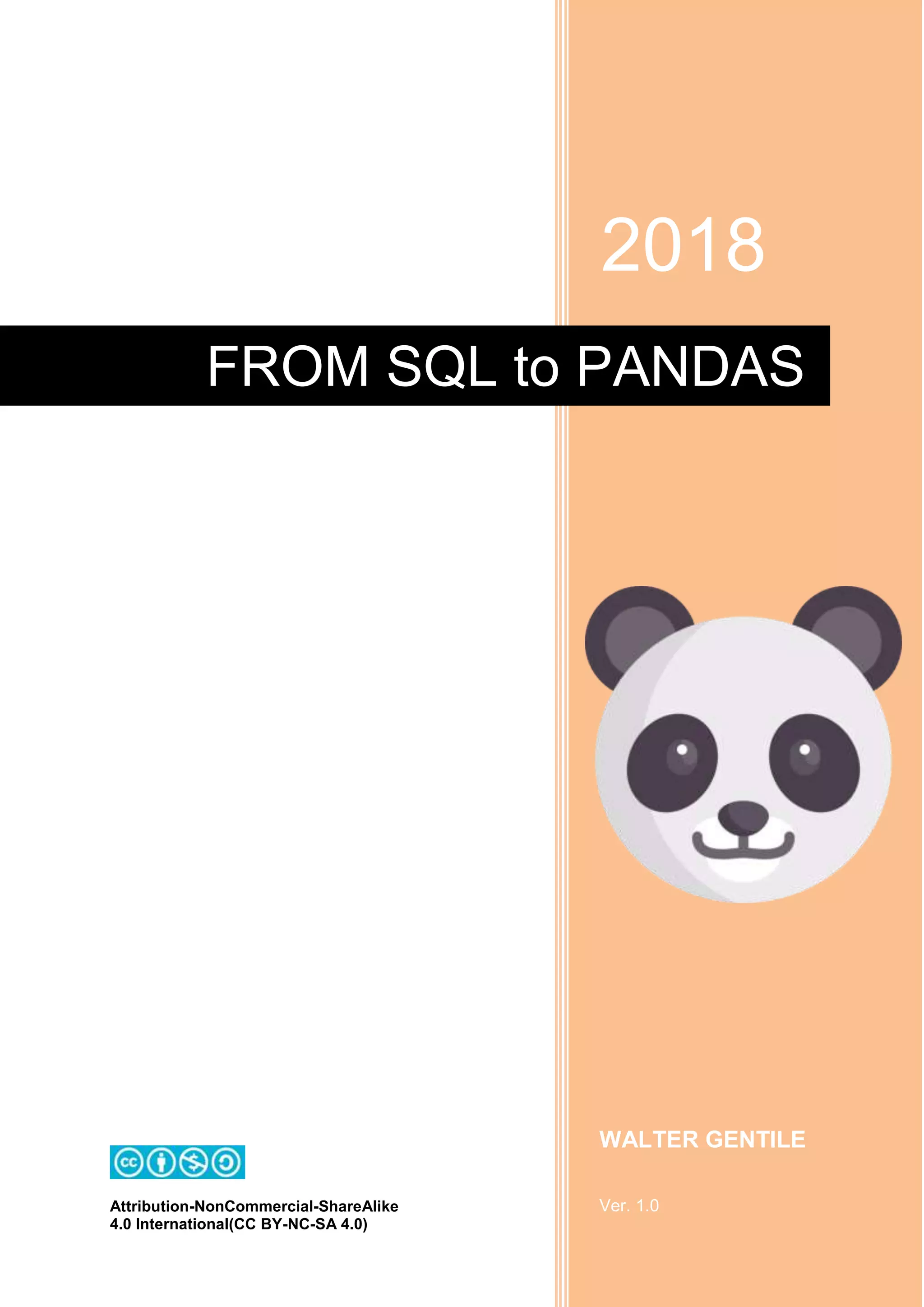 From SQL to Pandas | PDF From SQL to Pandas | PDF