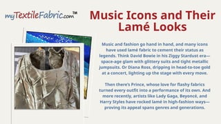 From Stage to Street: How Performers Have Kept Lamé in the Spotlight | PPT
