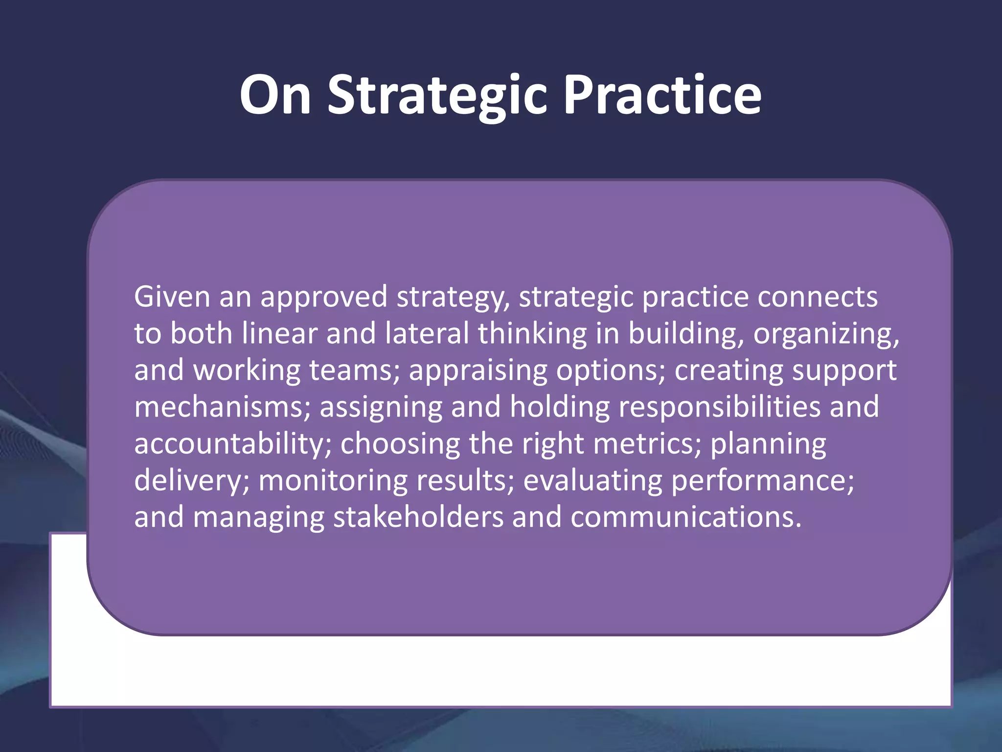 From Strategy to Practice | PPTX