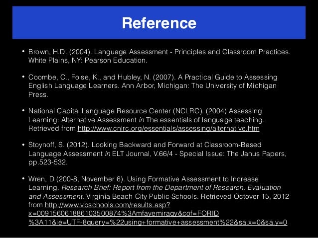 From Summative to Formative Assessment in a Traditional ELT Institute